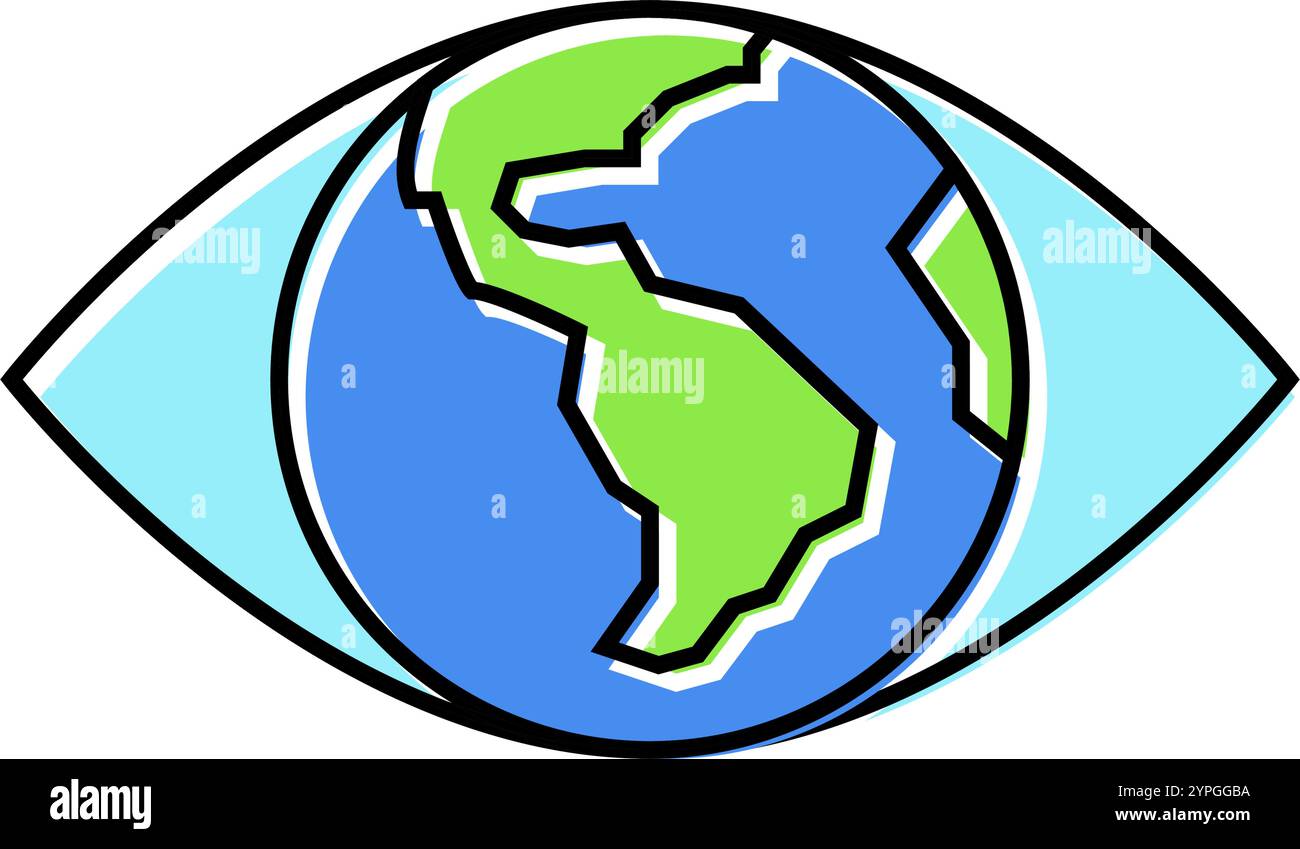 climate action plan energy policy color icon vector illustration Stock ...