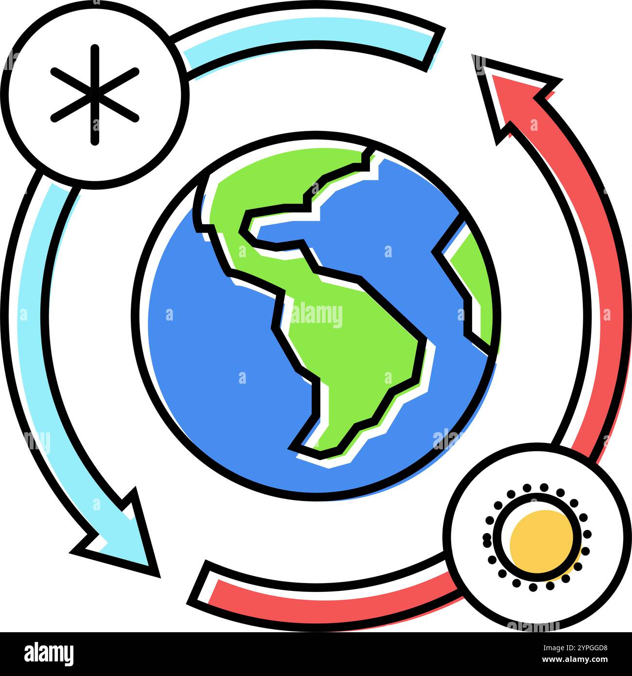 climate resilience energy policy color icon vector illustration Stock ...