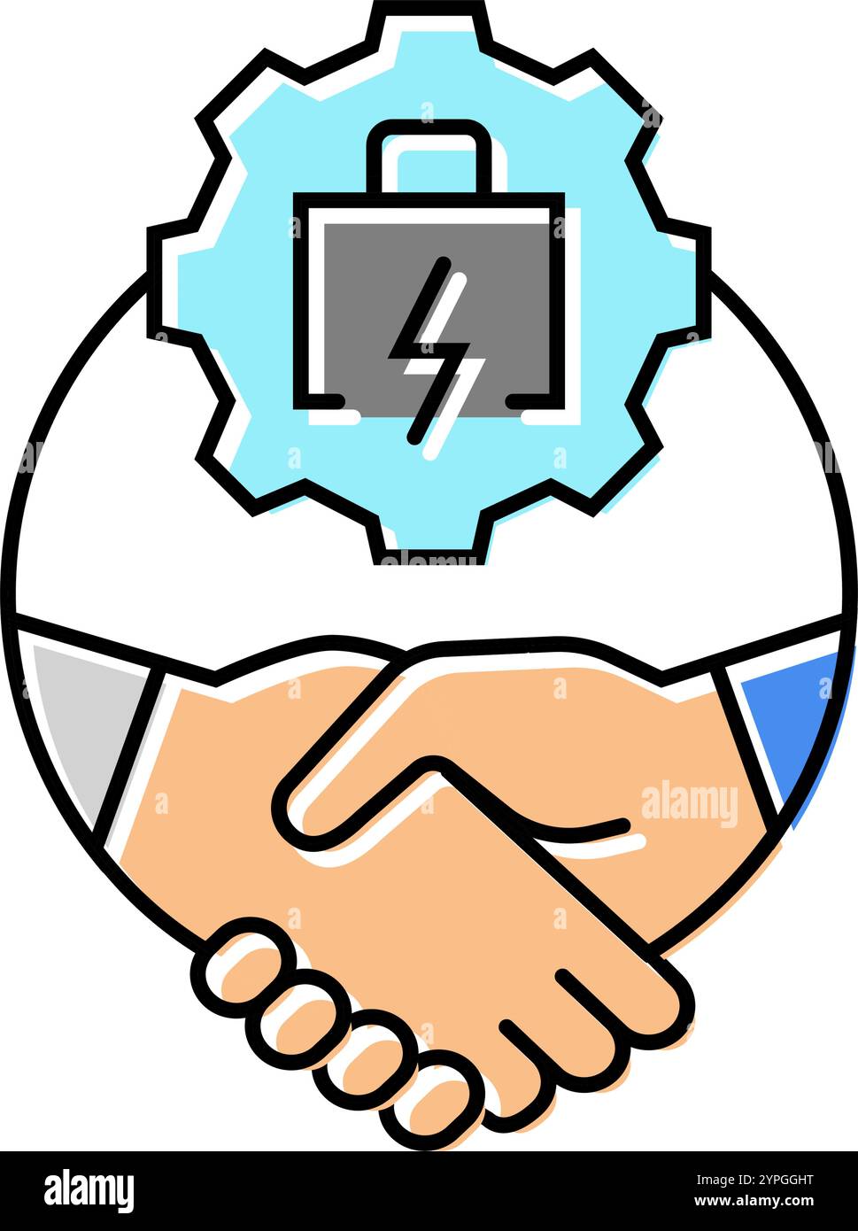 stakeholder collaboration color icon vector illustration Stock Vector ...