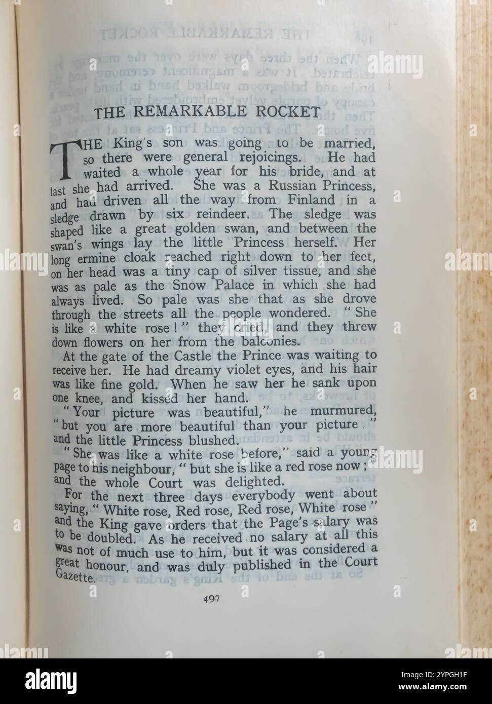 The Remarkable Rocket story by Oscar Wilde Stock Photo - Alamy