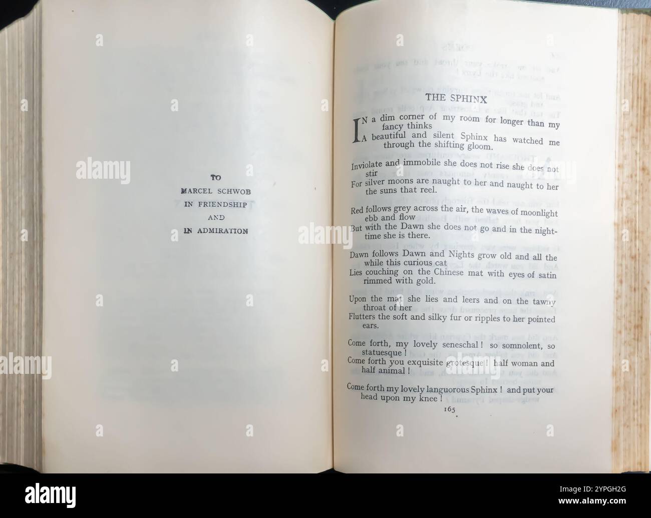 The Sphinx poem by Oscar Wilde Stock Photo - Alamy