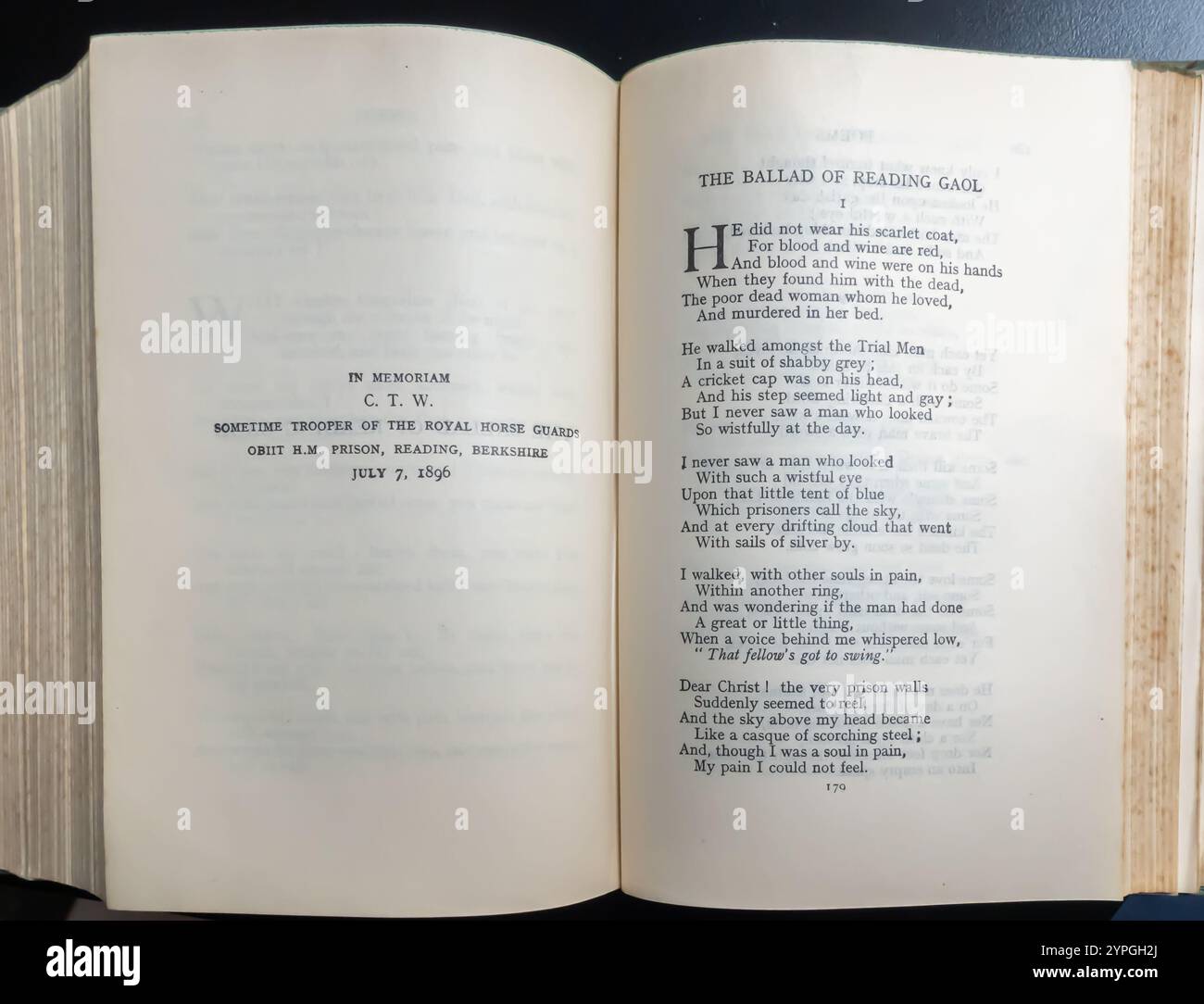 The Ballad of Reading Gaol by Oscar Wilde Stock Photo - Alamy