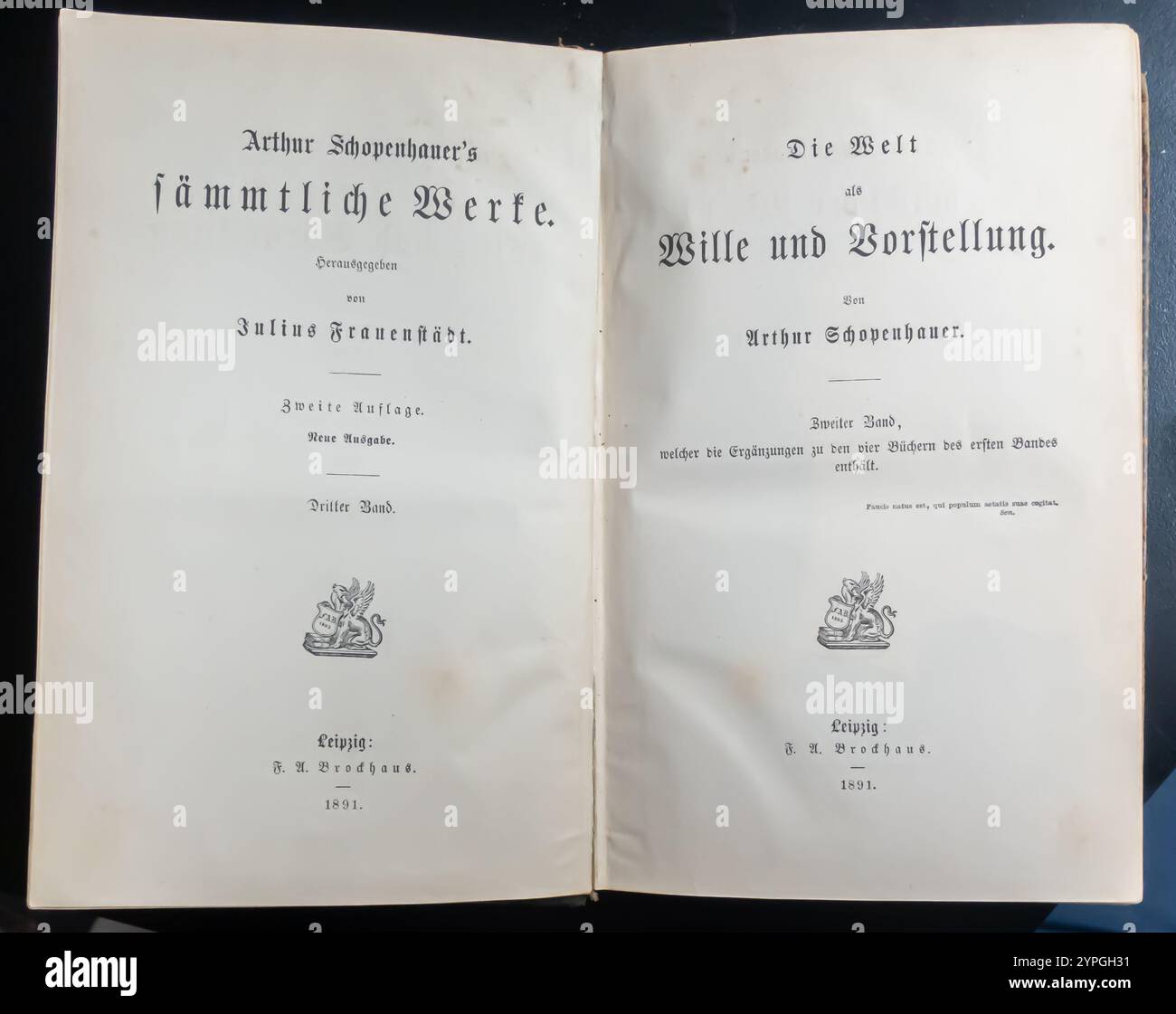 Die welt als wille und vorstellung hi-res stock photography and images ...