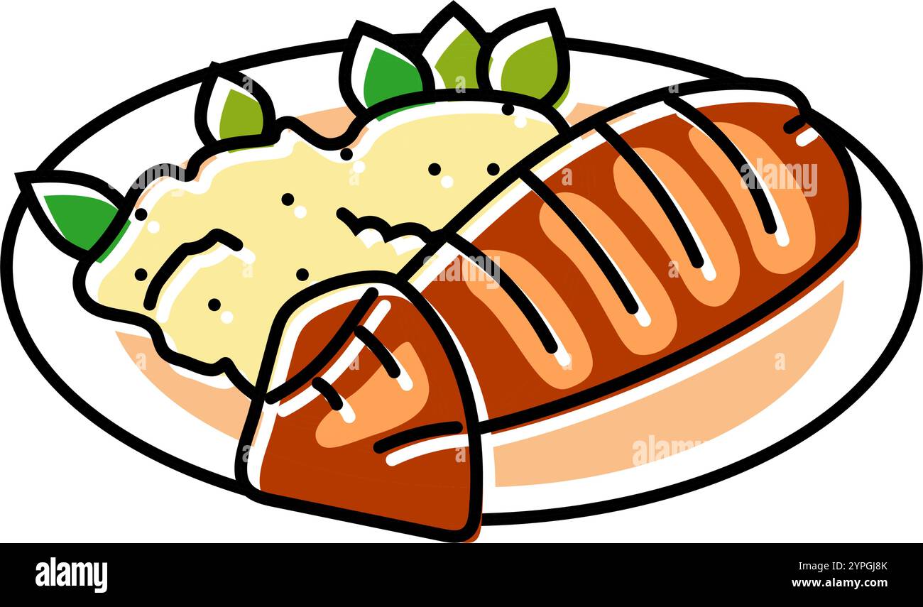 fish stew sea cuisine color icon vector illustration Stock Vector Image ...