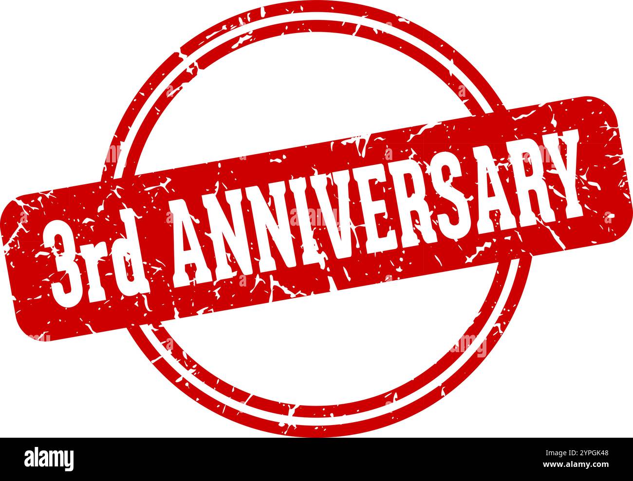 3rd anniversary round stamp isolated on transparent background. 3rd ...