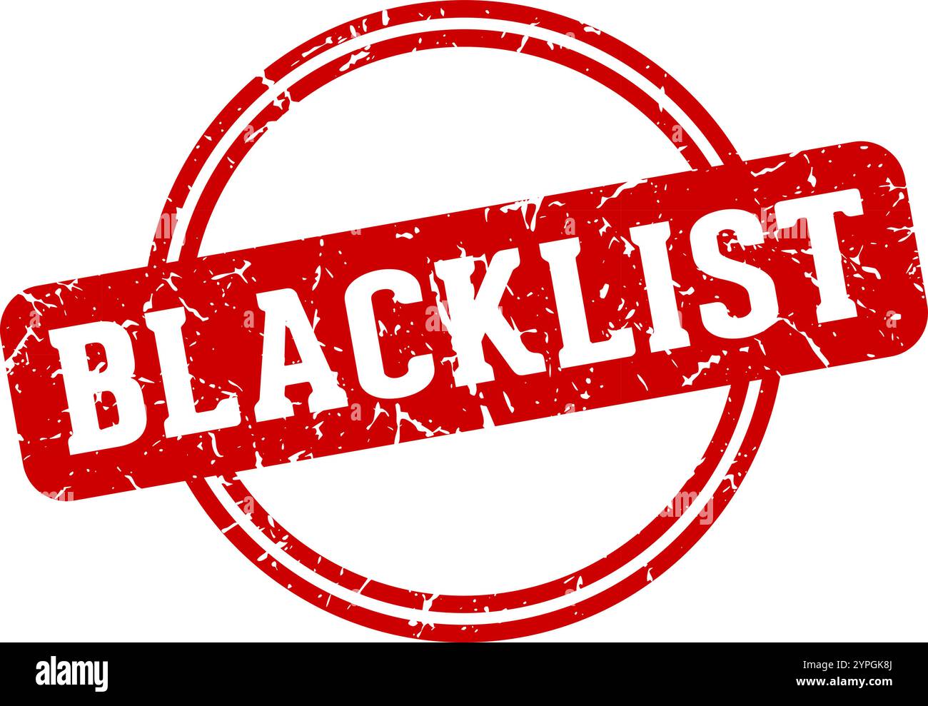 blacklist round stamp isolated on transparent background. blacklist ...