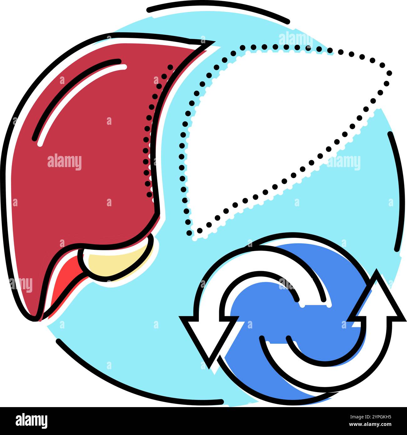 liver transplant surgery color icon vector illustration Stock Vector ...