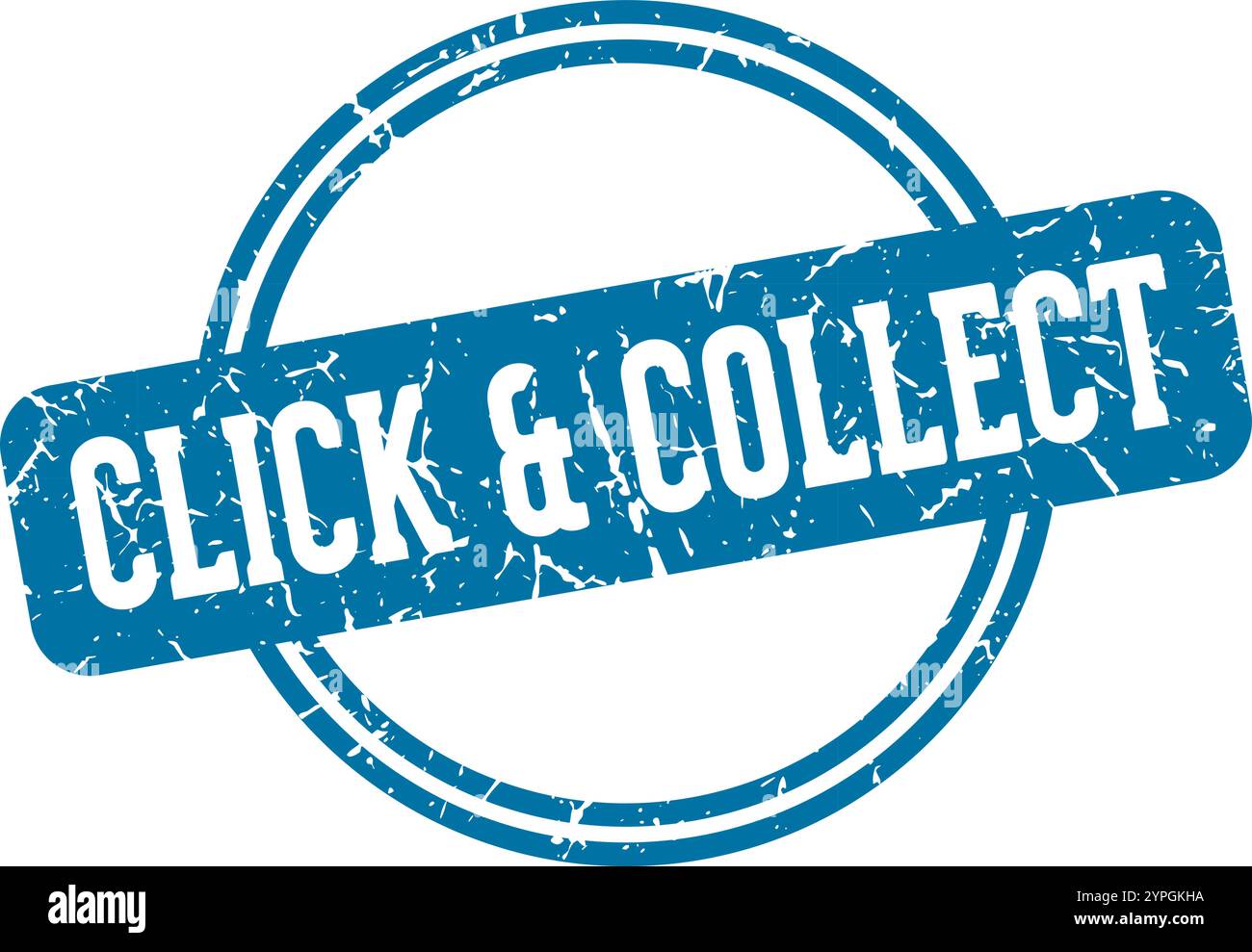 click & collect round stamp isolated on transparent background. click ...