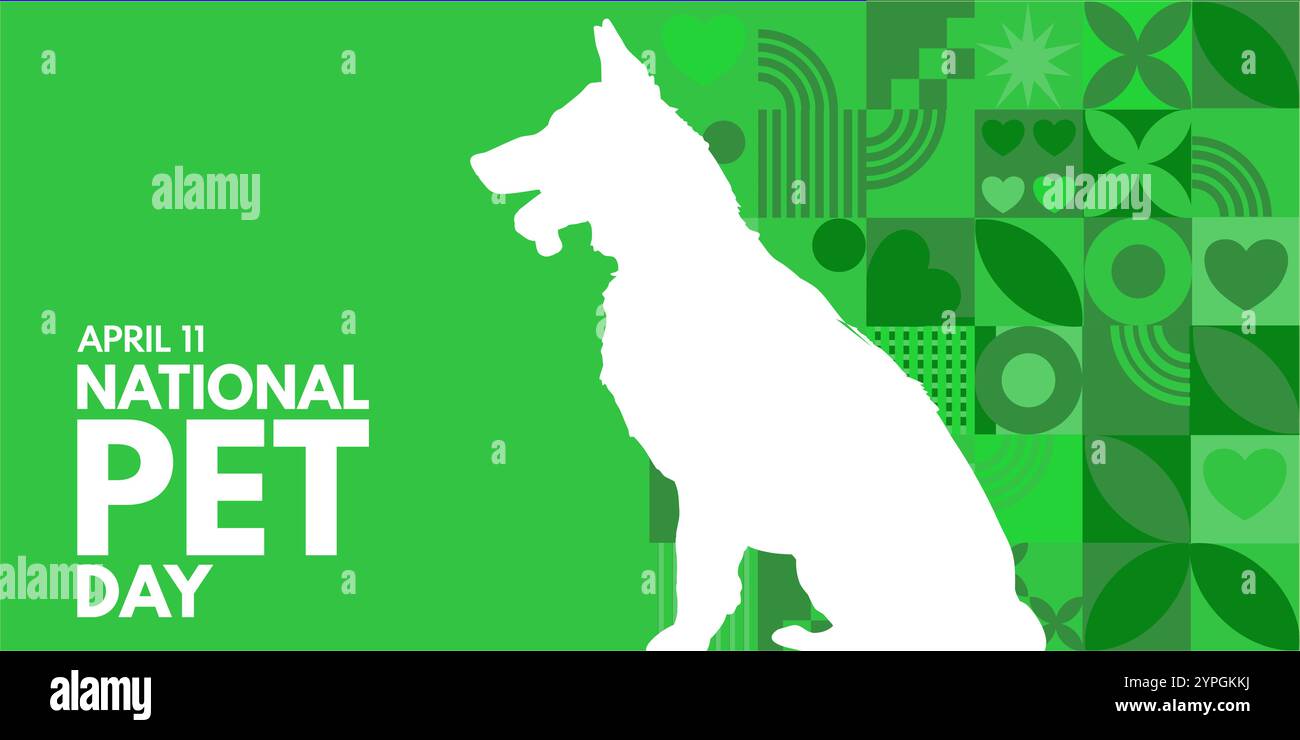 National Pet Day. background, banner, card, poster Stock Vector Image ...
