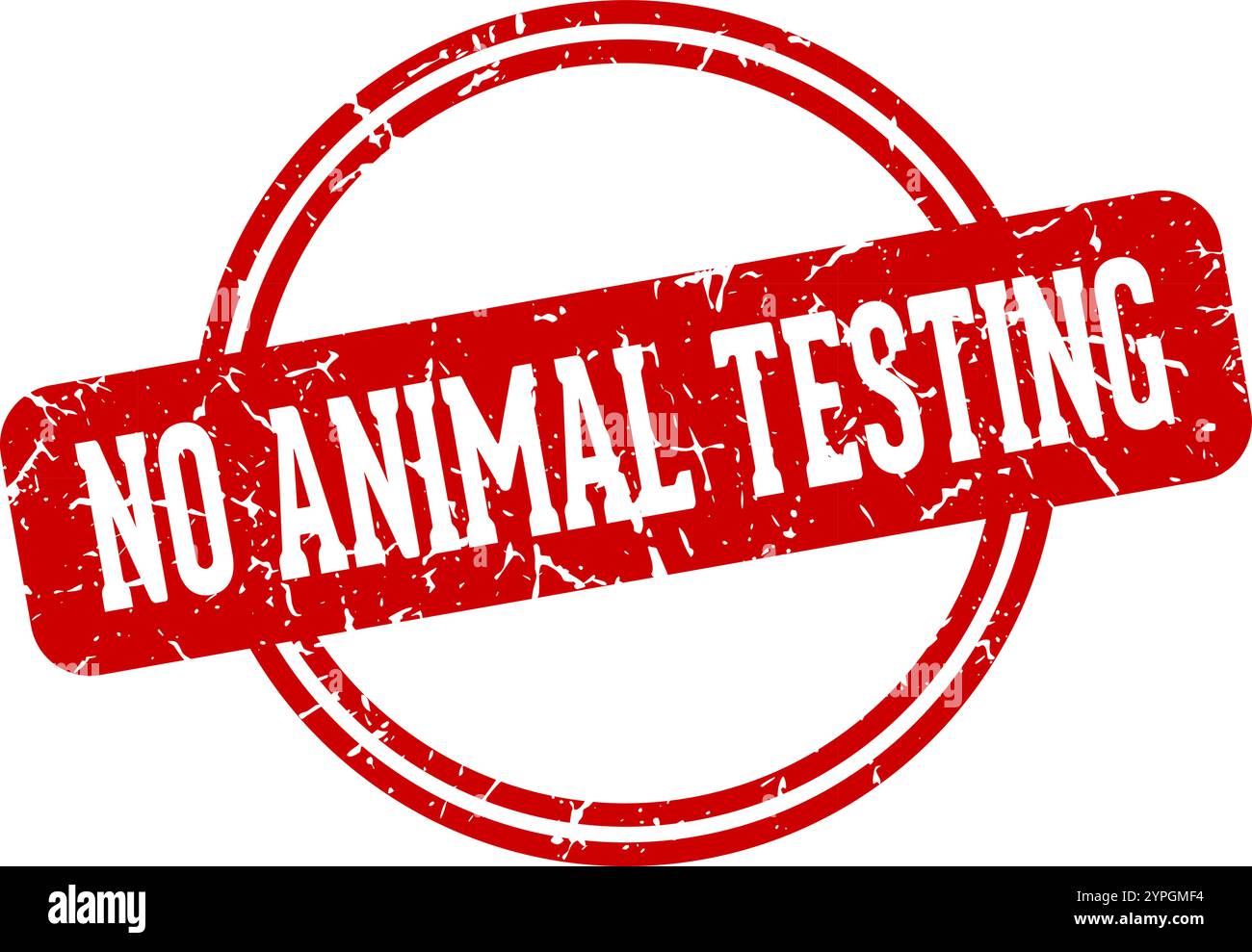 no animal testing round stamp isolated on transparent background. no ...