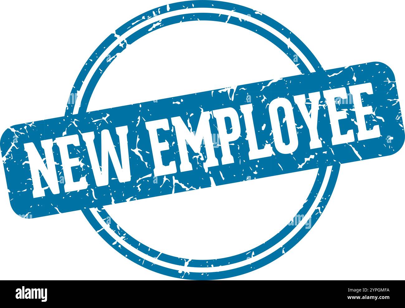 new employee round stamp isolated on transparent background. new ...