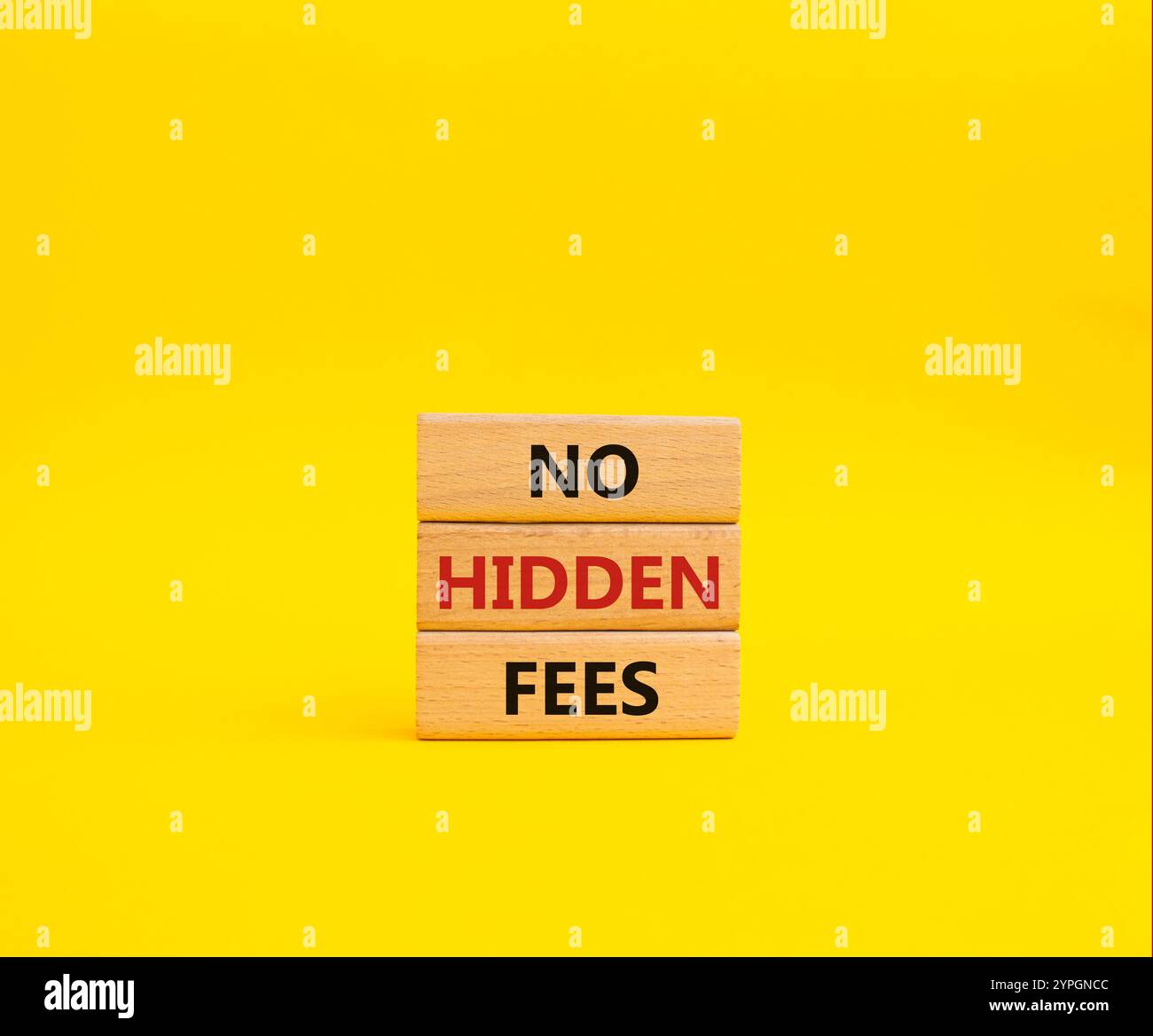 No Hidden Fees symbol. Concept words No Hidden Fees on wooden blocks ...