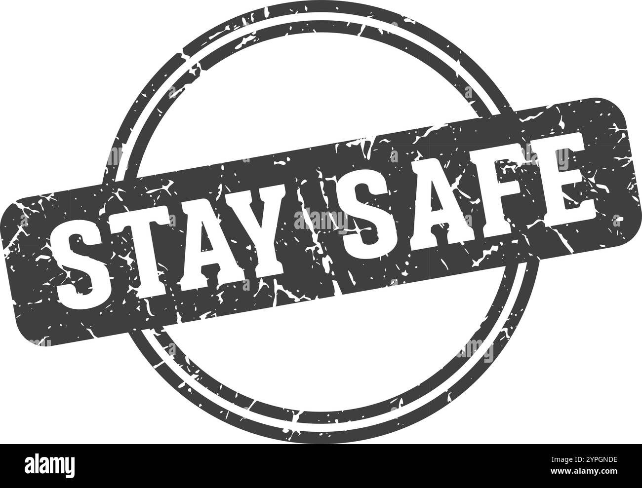 stay safe round stamp isolated on transparent background. stay safe ...