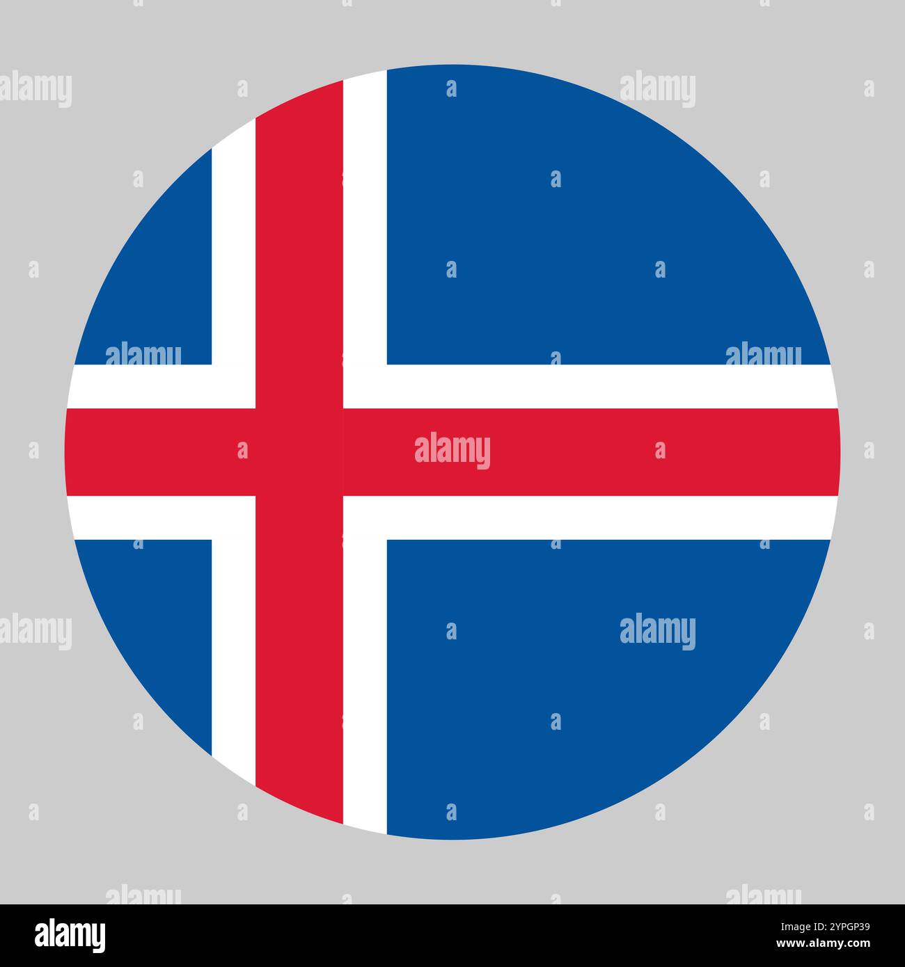 Iceland flag, circle frame, round icon Stock Vector Image & Art - Alamy
