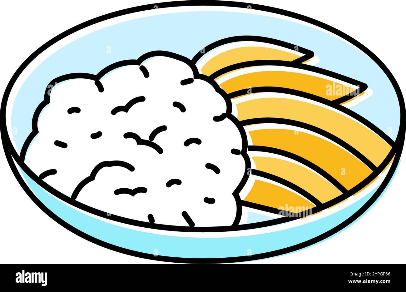 mango sticky rice thai cuisine color icon vector illustration Stock ...