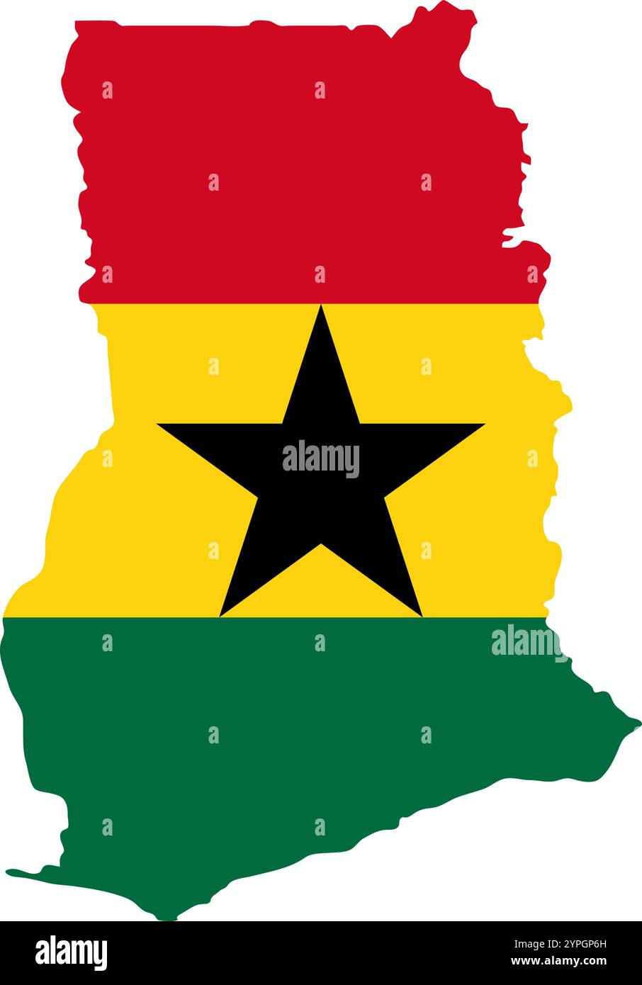 Ghana outline map hi-res stock photography and images - Alamy