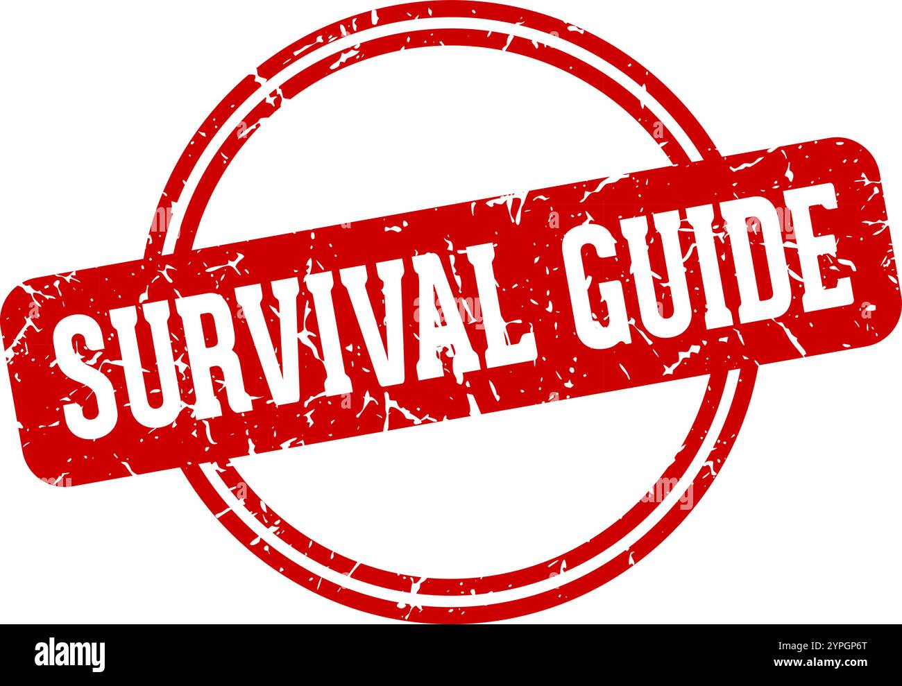survival guide round stamp isolated on transparent background. survival ...