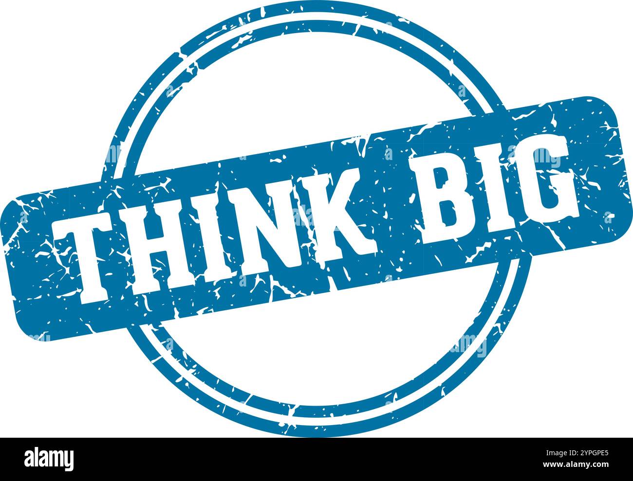 think big round stamp isolated on transparent background. think big ...