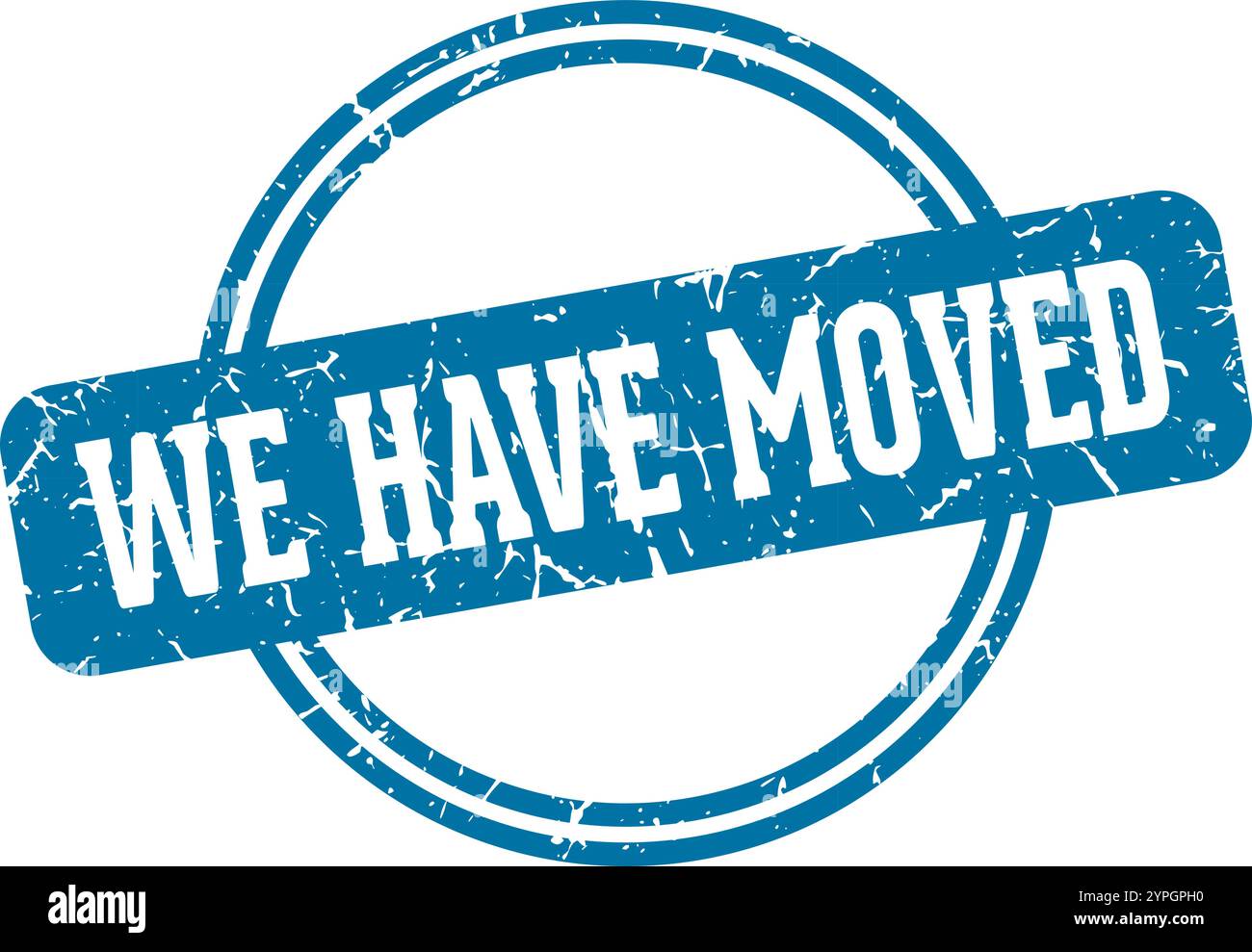 we have moved round stamp isolated on transparent background. we have ...