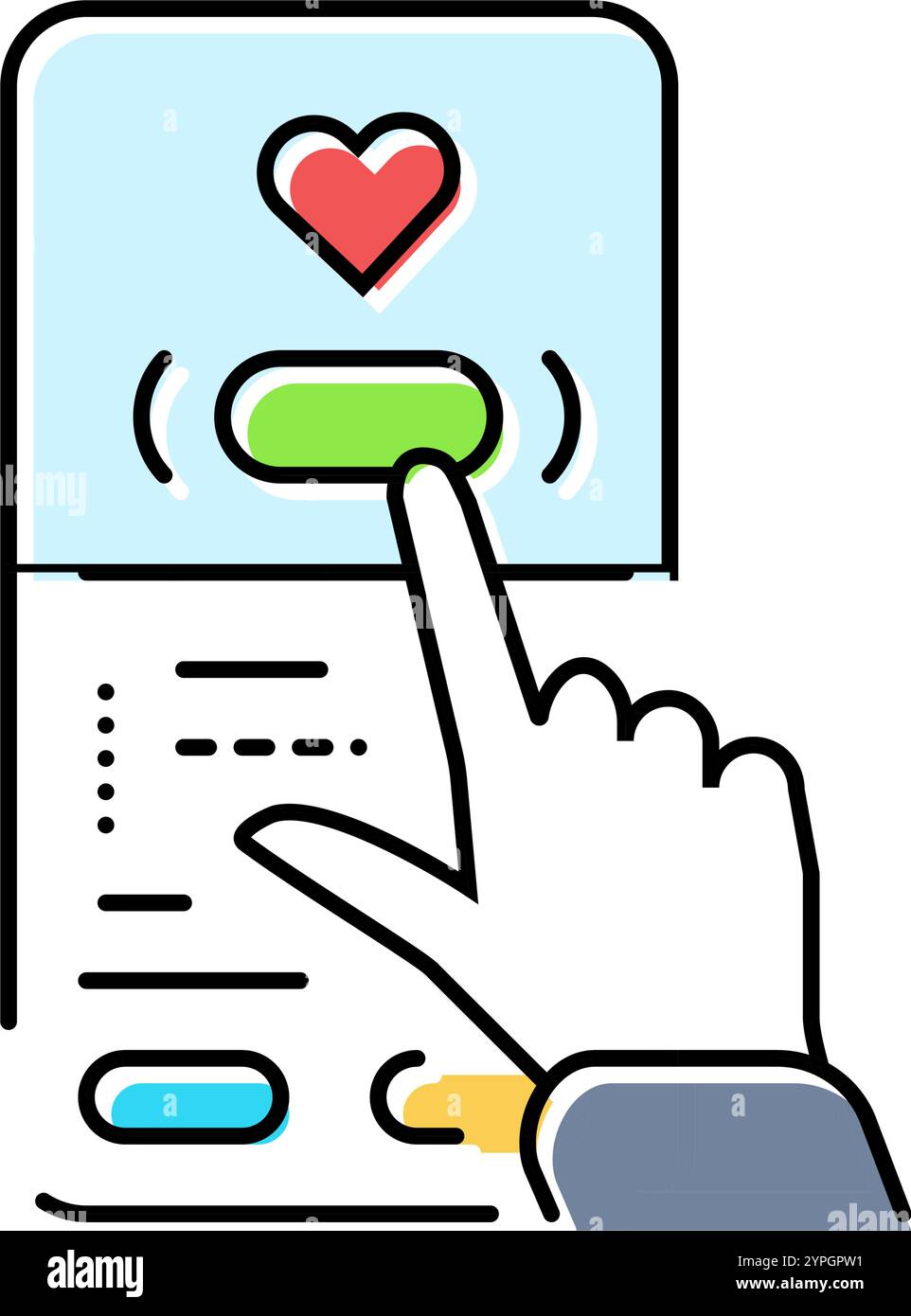 visual feedback ux ui design color icon vector illustration Stock ...