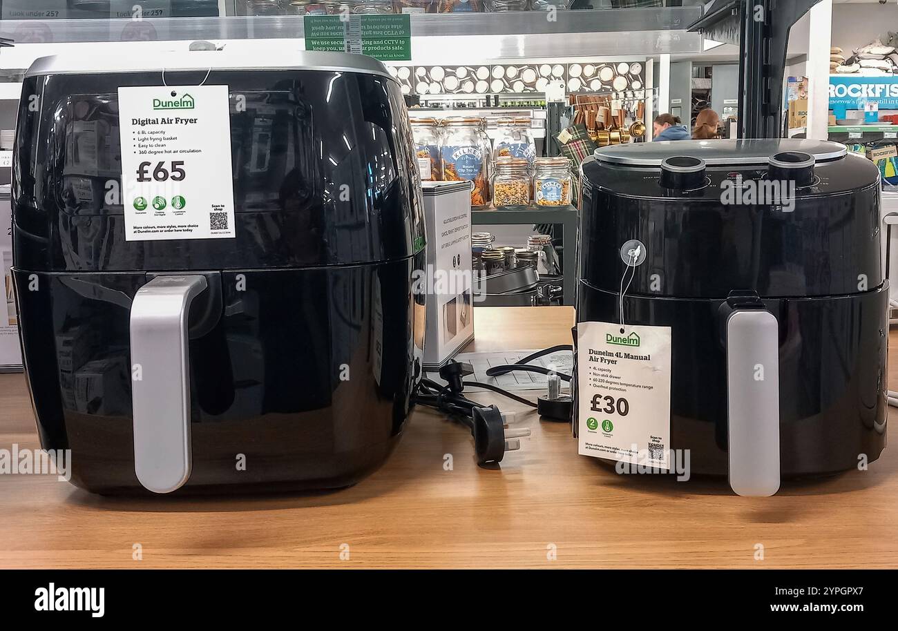 Air fryers on sale in Dunelm homeware store or shop, England, UK Stock ...