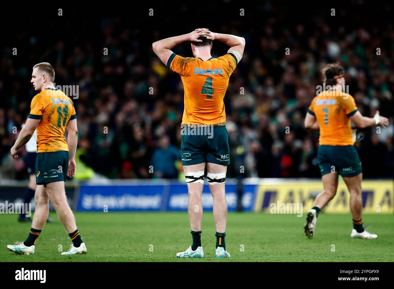 Australia's Fraser McReight, centre, reacts following the Autumn ...
