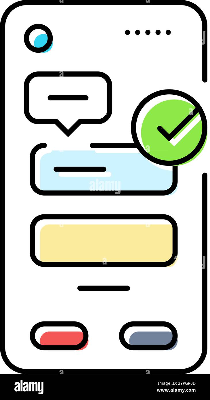 microcopy ux ui design color icon vector illustration Stock Vector ...