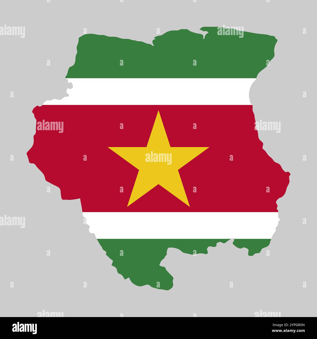 Suriname on map world Stock Vector Images - Alamy