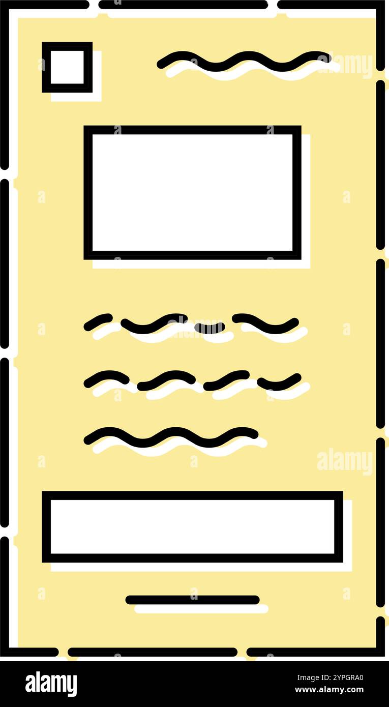 wireframe ux ui design color icon vector illustration Stock Vector Image & Art - Alamy