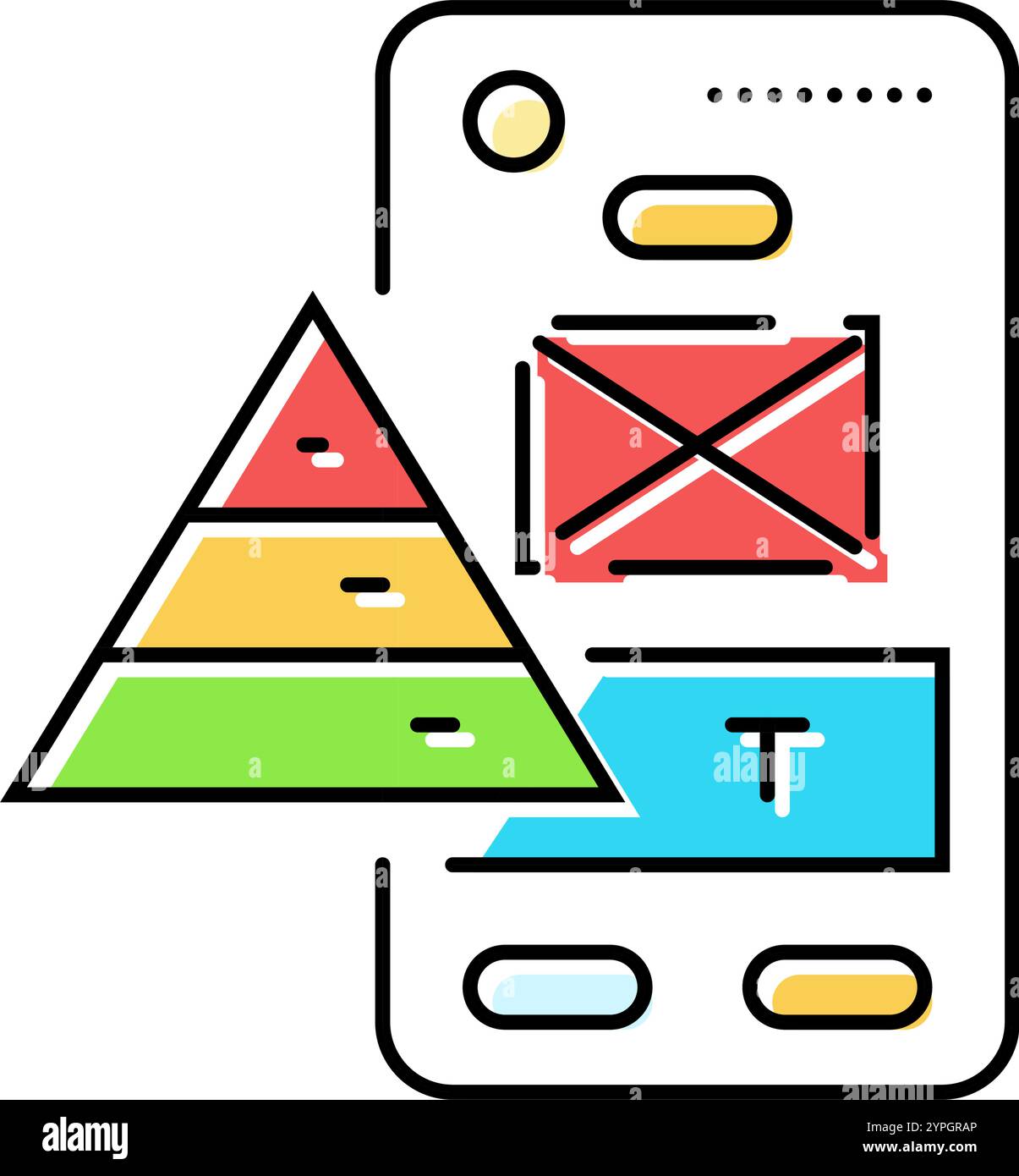 call to action cta ux ui color icon vector illustration Stock Vector ...