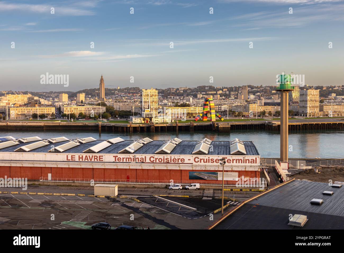 Le Havre Skyline Aerial View City Centre With The Catena Containers ...