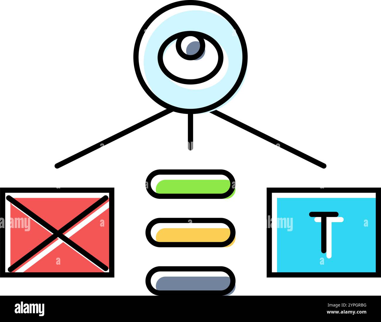 visual hierarchy ux ui design color icon vector illustration Stock ... visual hierarchy ux ui design color icon vector illustration Stock ...