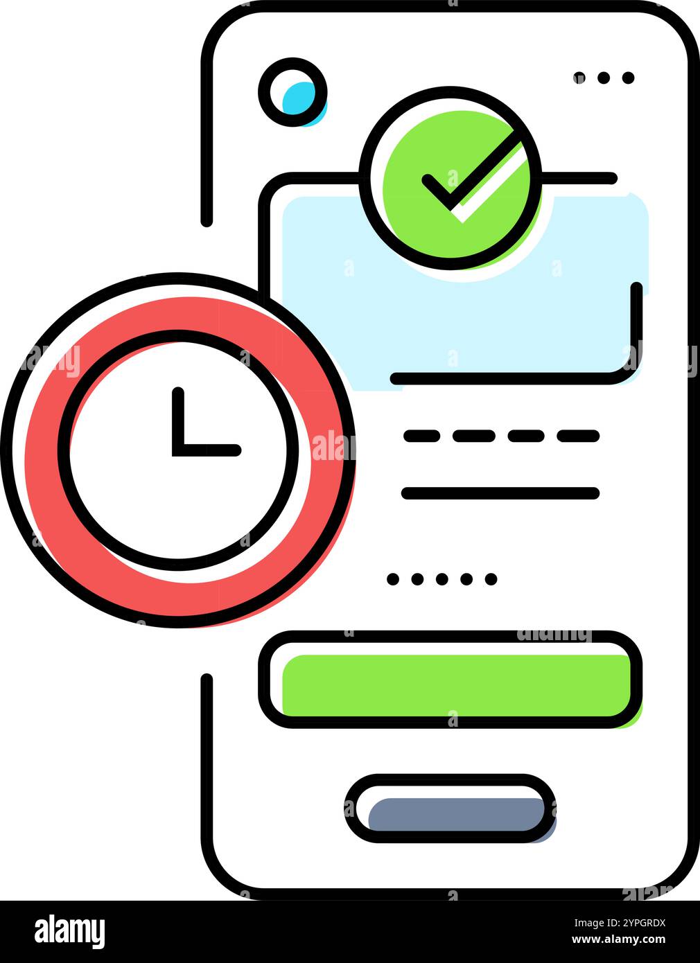 hick law ux ui design color icon vector illustration Stock Vector Image ...