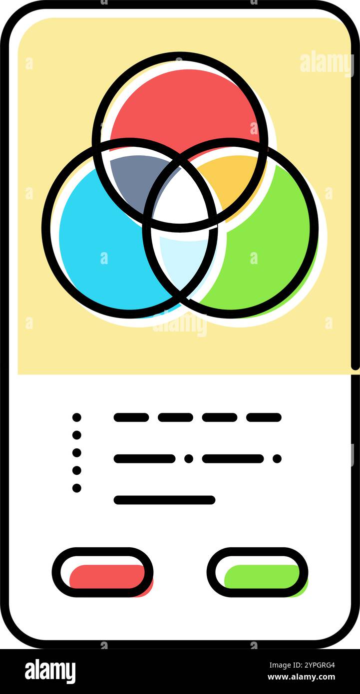 color theory ux ui design color icon vector illustration Stock Vector ...