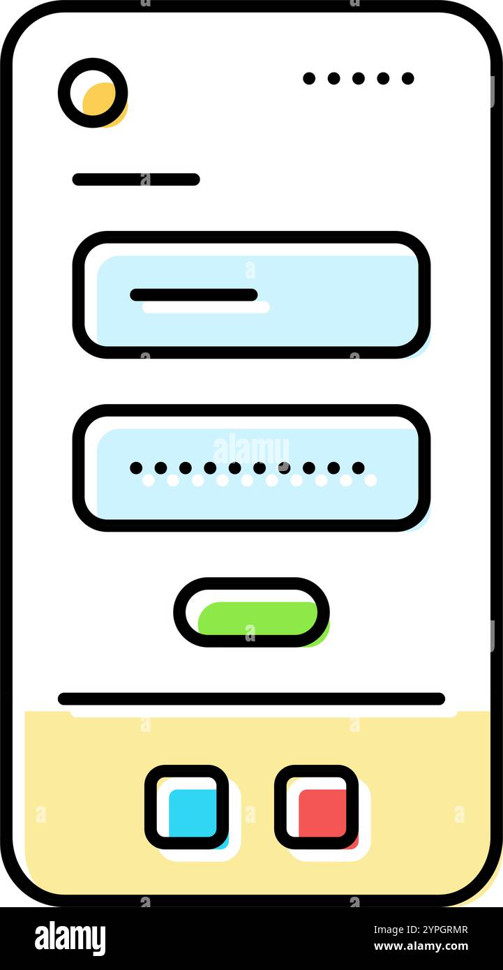offboarding ux ui design color icon vector illustration Stock Vector ...