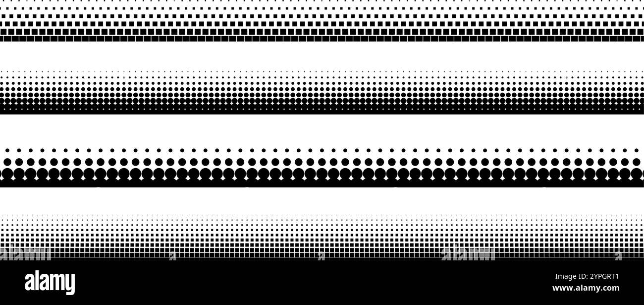 horizontal halftone banner templates. Vector illustration Stock Vector ...