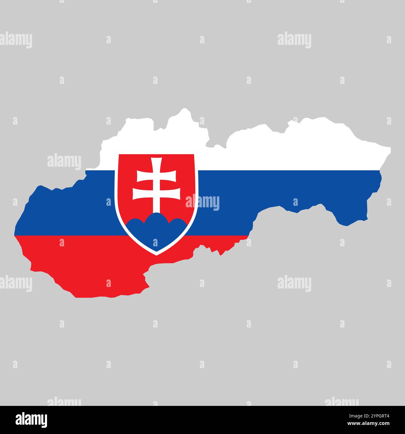 Slovakia on europe map Stock Vector Images - Alamy