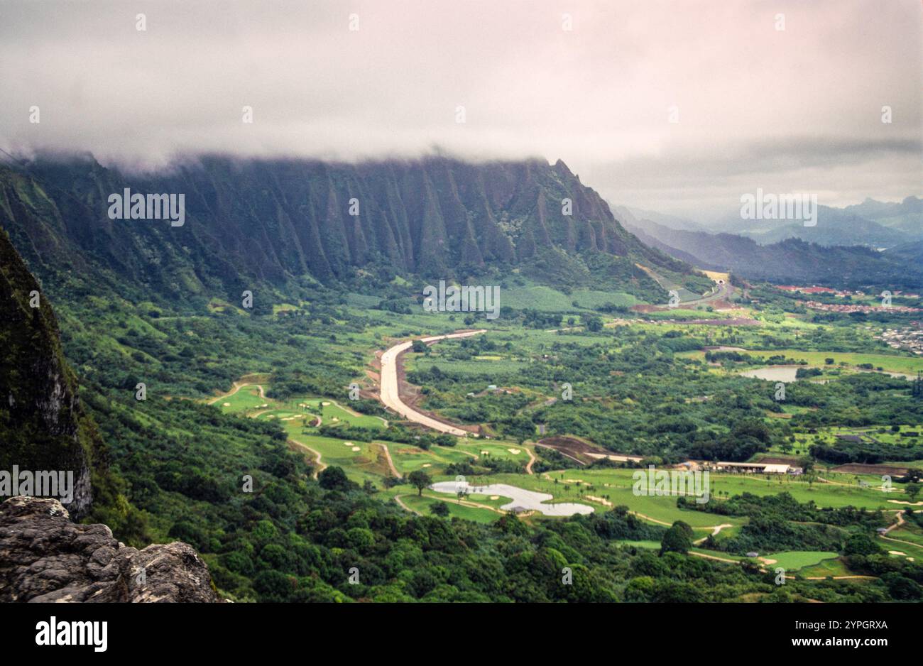 View of landscape looking towards the northern Koʻolau Range from the ...