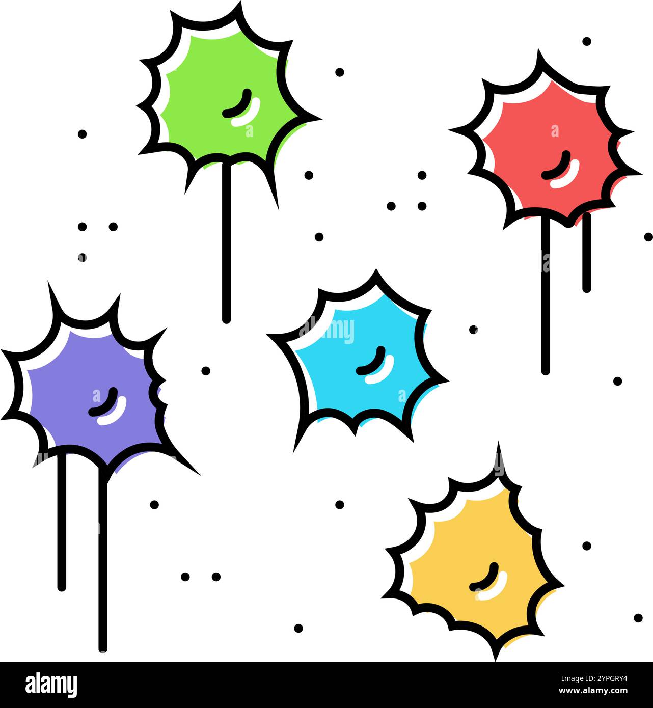 splatter paintball game color icon vector illustration Stock Vector ...