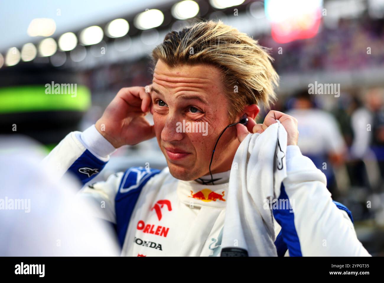 Liam Lawson (NZL) RB on the grid. Formula 1 World Championship, Rd 23 ...