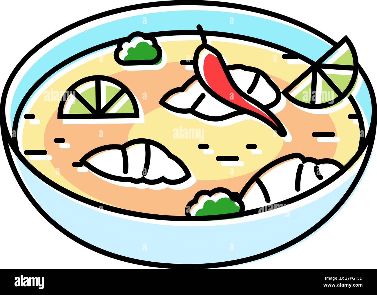 thai jasmine rice cuisine color icon vector illustration Stock Vector ...