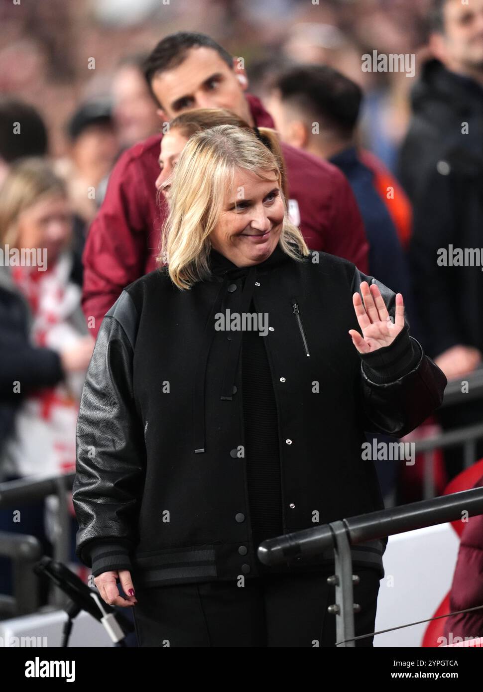 USA manager Emma Hayes prior to kick-off in an international friendly ...