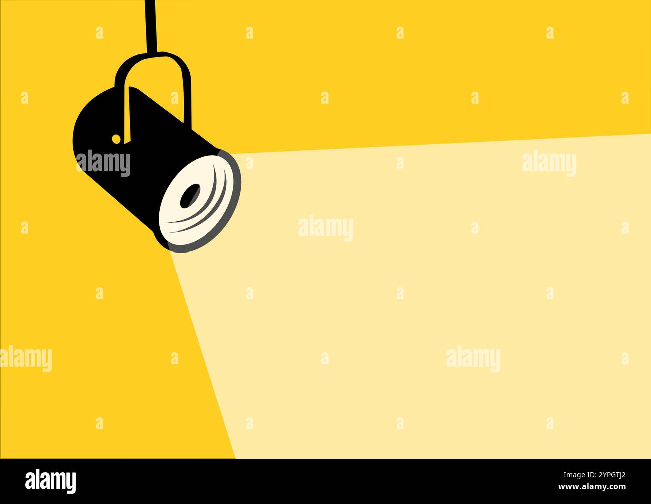hanging spotlight casting a beam of light Stock Vector Image & Art - Alamy