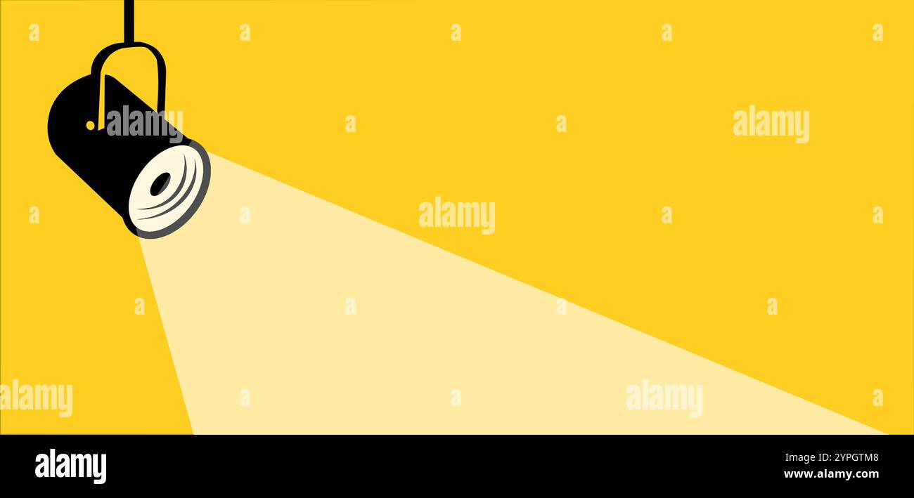 hanging spotlight casting a beam of light Stock Vector Image & Art - Alamy