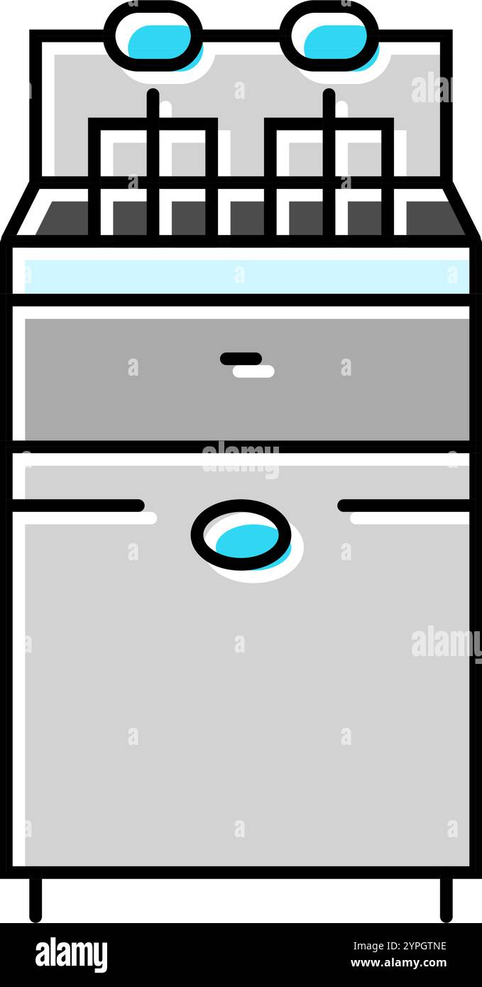 fryer restaurant equipment color icon vector illustration Stock Vector ...