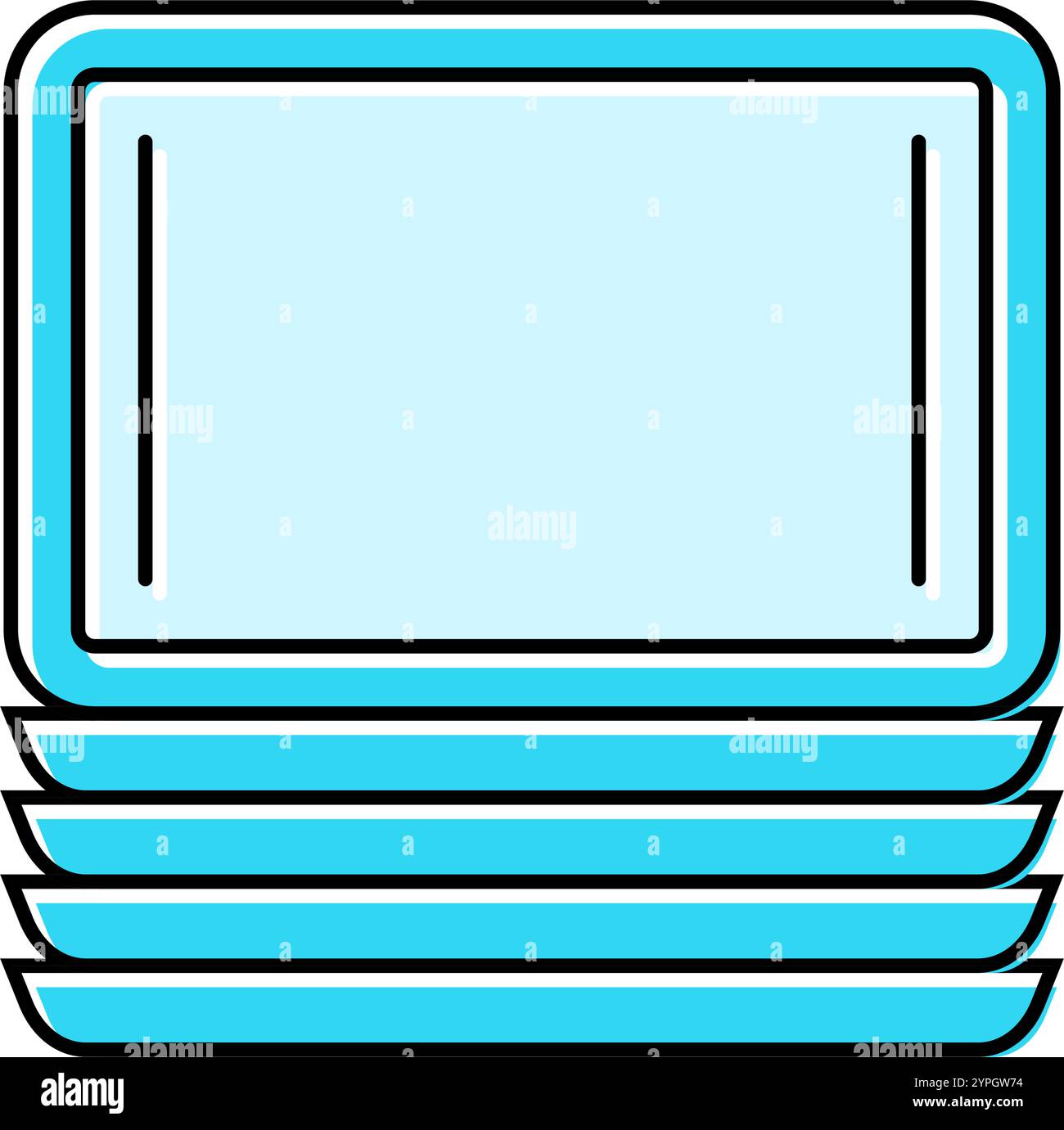 serving trays restaurant equipment color icon vector illustration Stock ...