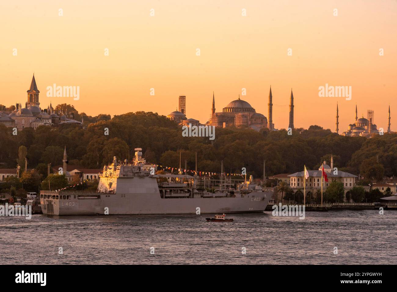 Istanbul, TR - Oct 23, 2024 TCG Sancaktar (L 403), a Bayraktar-class ...