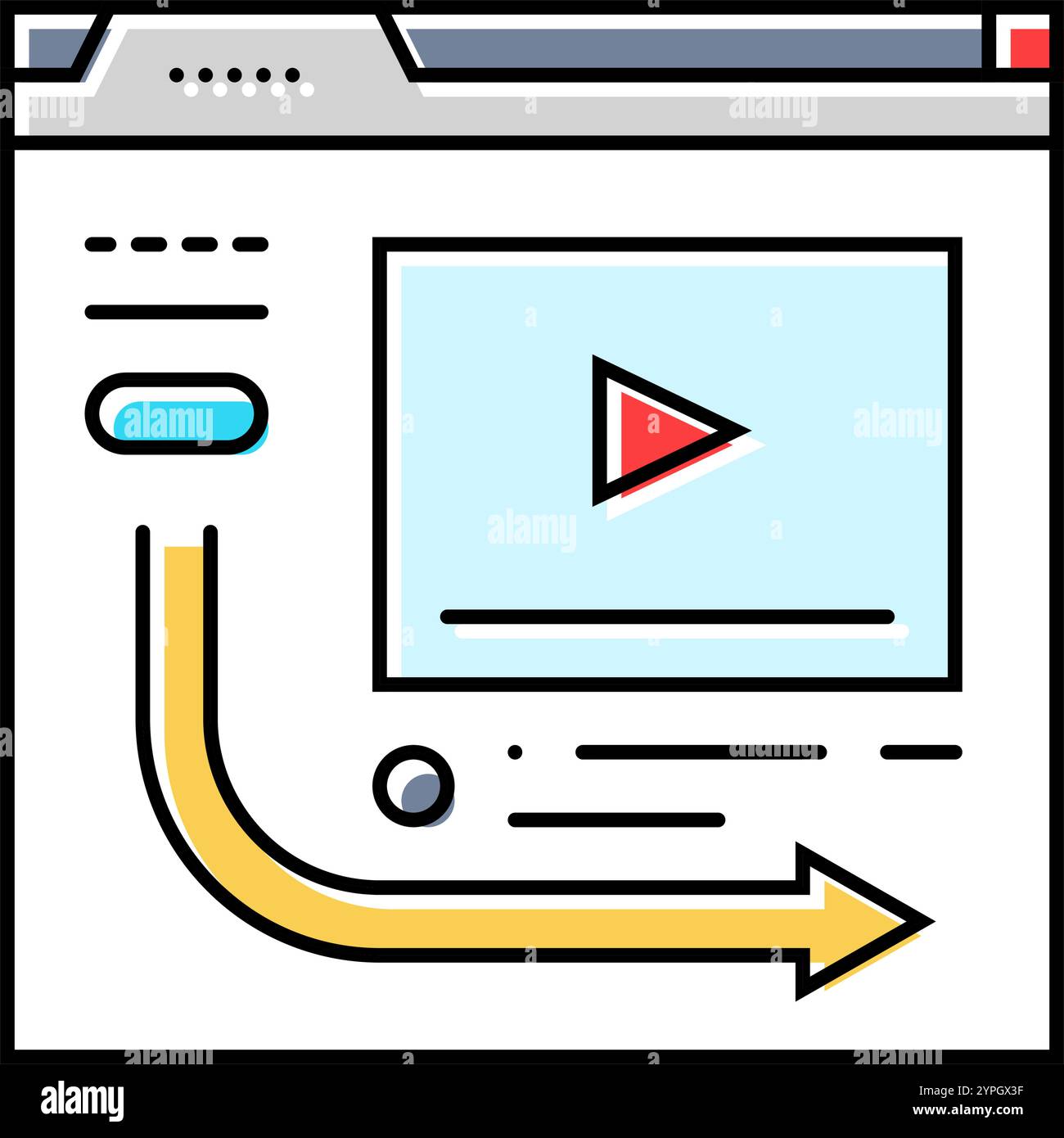 internal linking seo color icon vector illustration Stock Vector Image ...