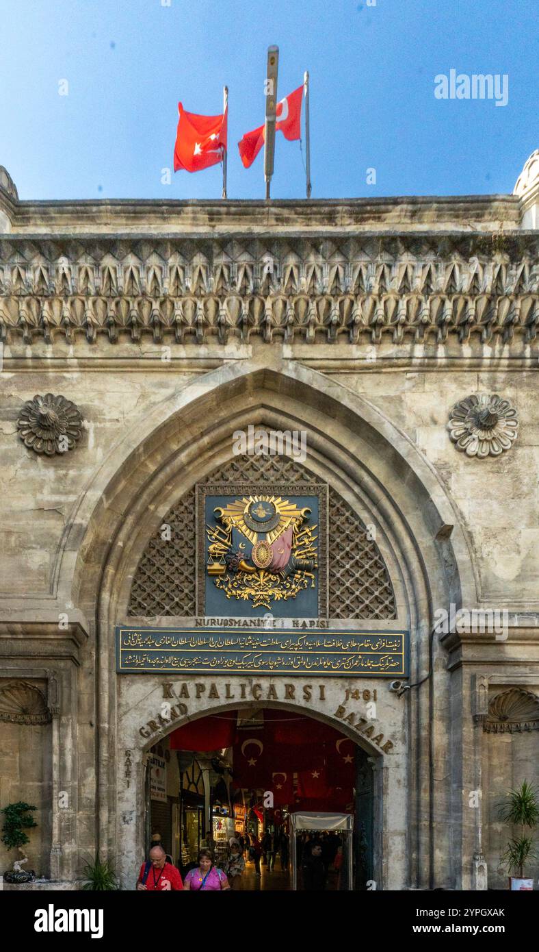 Istanbul, TR - Oct 23, 2024 The Grand Bazaar entrance in Istanbul ...