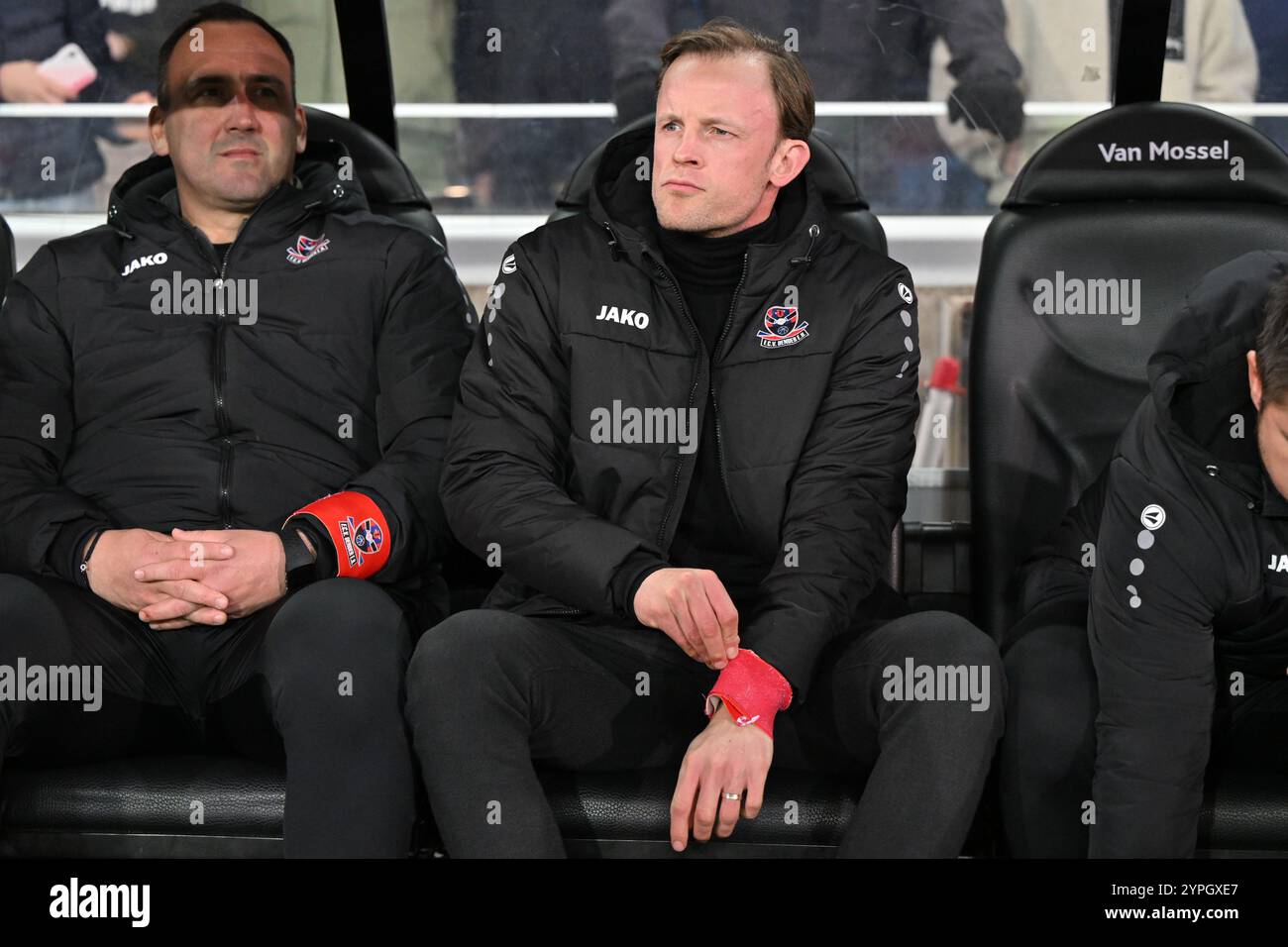 Brugge, Belgium. 30th Nov, 2024. Head Coach Vincent Euvrard of Dender ...